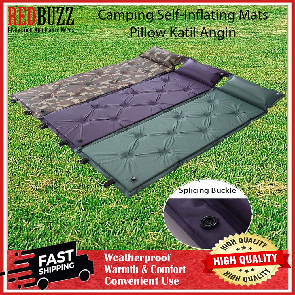 REDBUZZ Self Inflate Camp Mattress Weatherproof Heatproof Outdoor Bed ...