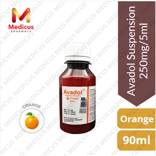 Avadol Suspension 250mg/5mL (Orange / Strawberry) 90ml | Shopee Malaysia