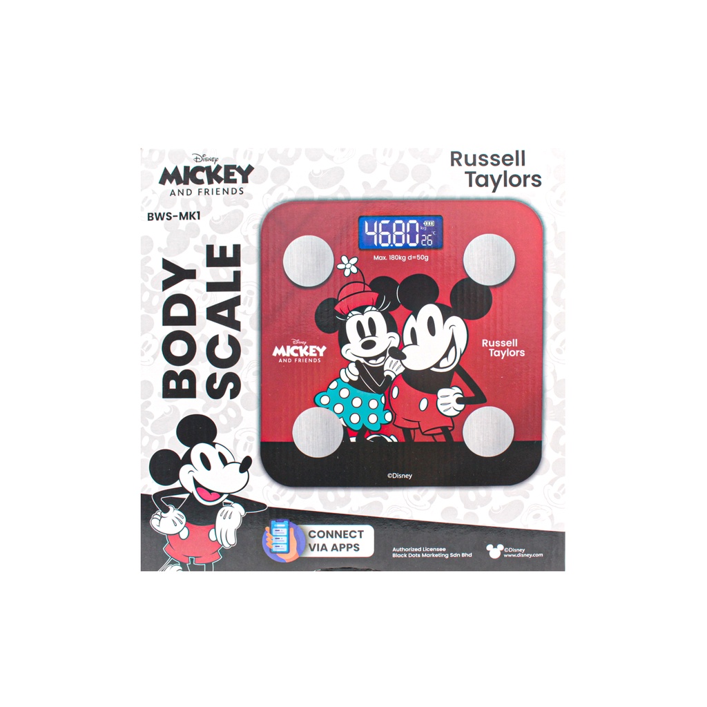 Disney Mickey & Friends Bluetooth Body Fat Smart Weighing Scale ...