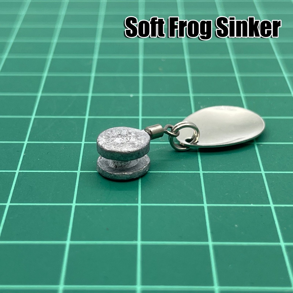 2.9g / 3.6g / 4.6g / 5.0g Soft Frog Sinker Custom Frog with Spinner ...