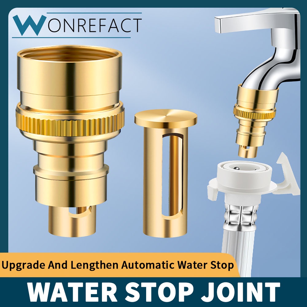Water Stop Connector Bathroom Garden Quick Coupling Hose Accessories ...