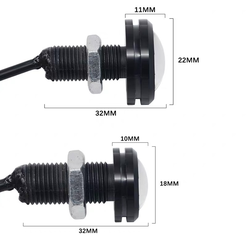 2PCS 18mm/23mm LED Eagle Eye eyes brake sportlight Daytime Running DRL ...