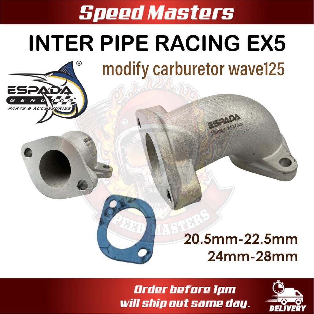 SPEED MASTER ESPADA RACING INTAKE PIPE 20.5MM-22.5MM 24MM 28MM EX5 ...