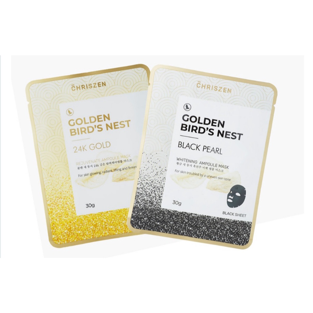 Golden Bird's Nest 24K Gold Rejuvenate Ampoule Mask / Black Pearl ...