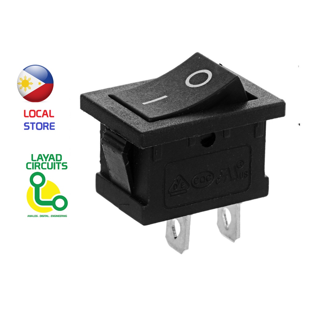 KCD1-101 Rocker Switch SPST 6A 250Vac 15x21mm 2 pins 1P1T High Current ...