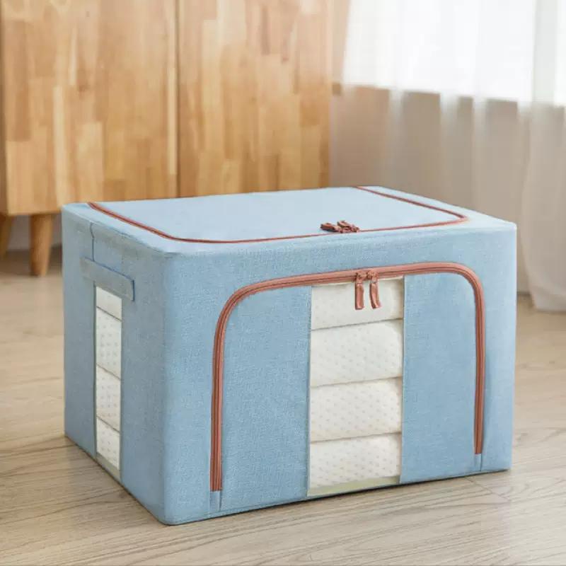 《Mega Deal》22L/66L/100L Large Capacity Foldable Cotton Linen Storage ...