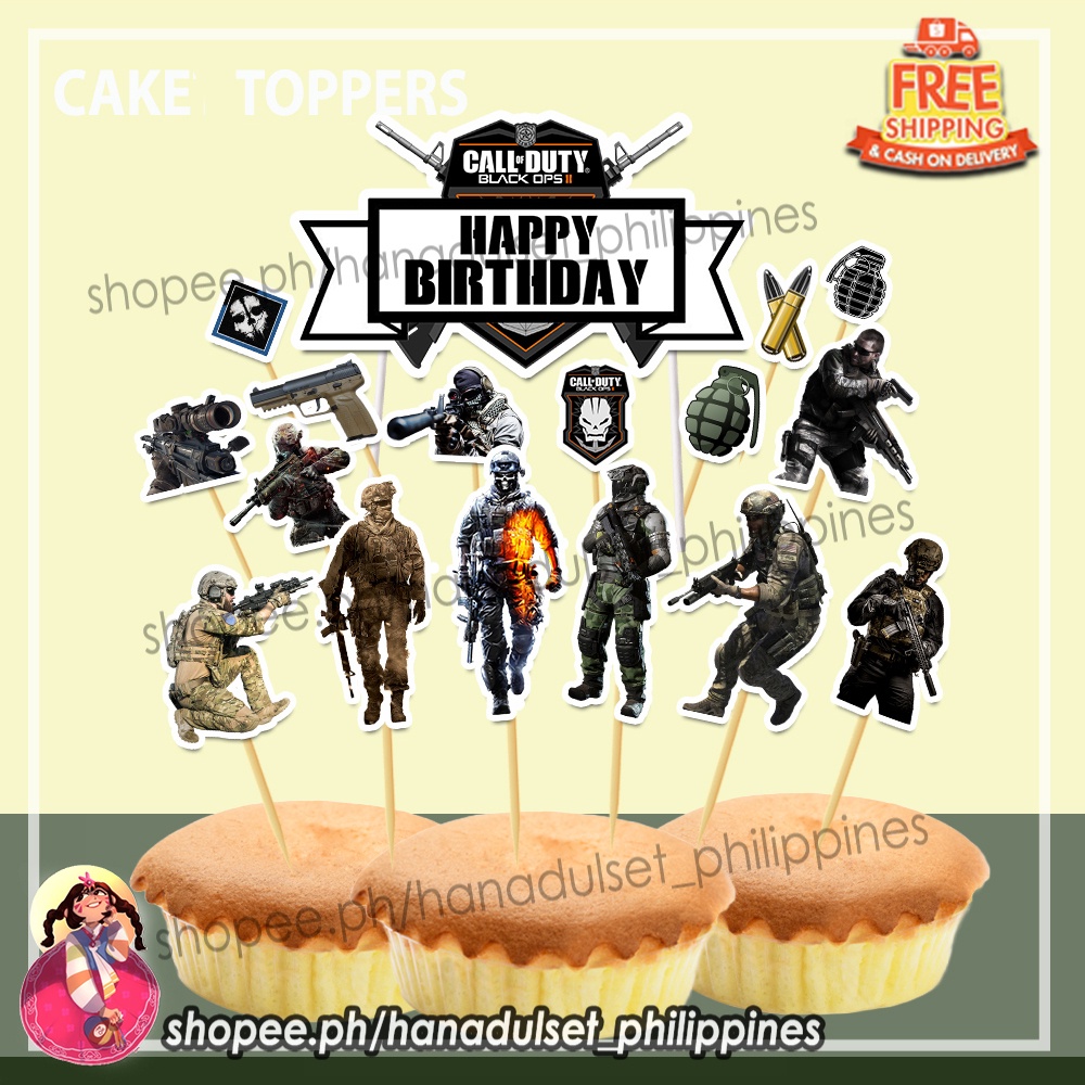 Call of Duty Topper | Cake Topper | Call of Duty cup cake toppers | Set ...