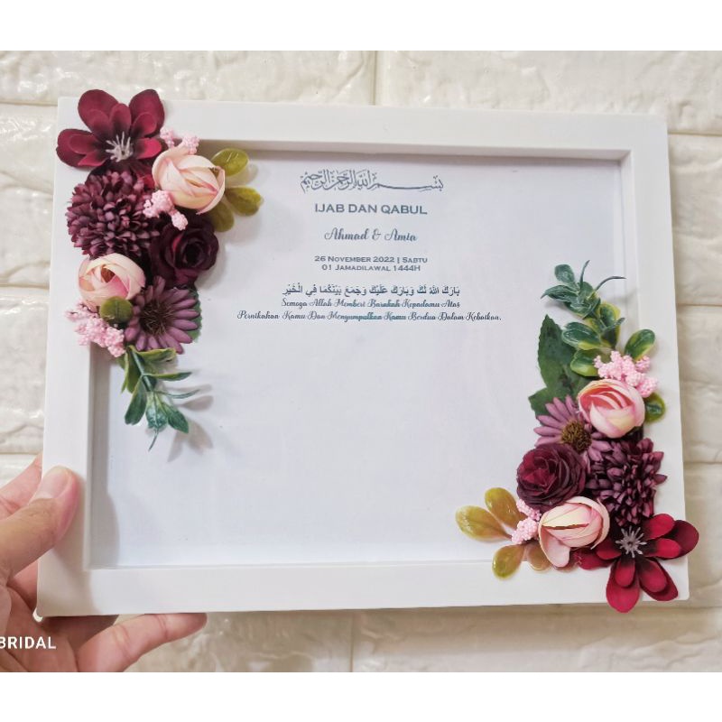 💥FRAME MAS KAHWIN | FRAME HANTARAN | FRAME NIKAH 🌷SIAP GUBAH DAN CUSTOM ...