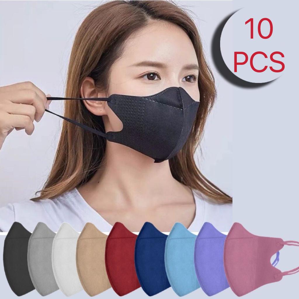 DUCKBILL 3D Face Mask Earloop 3ply Mask 10pcs box Adult Mix Black White ...
