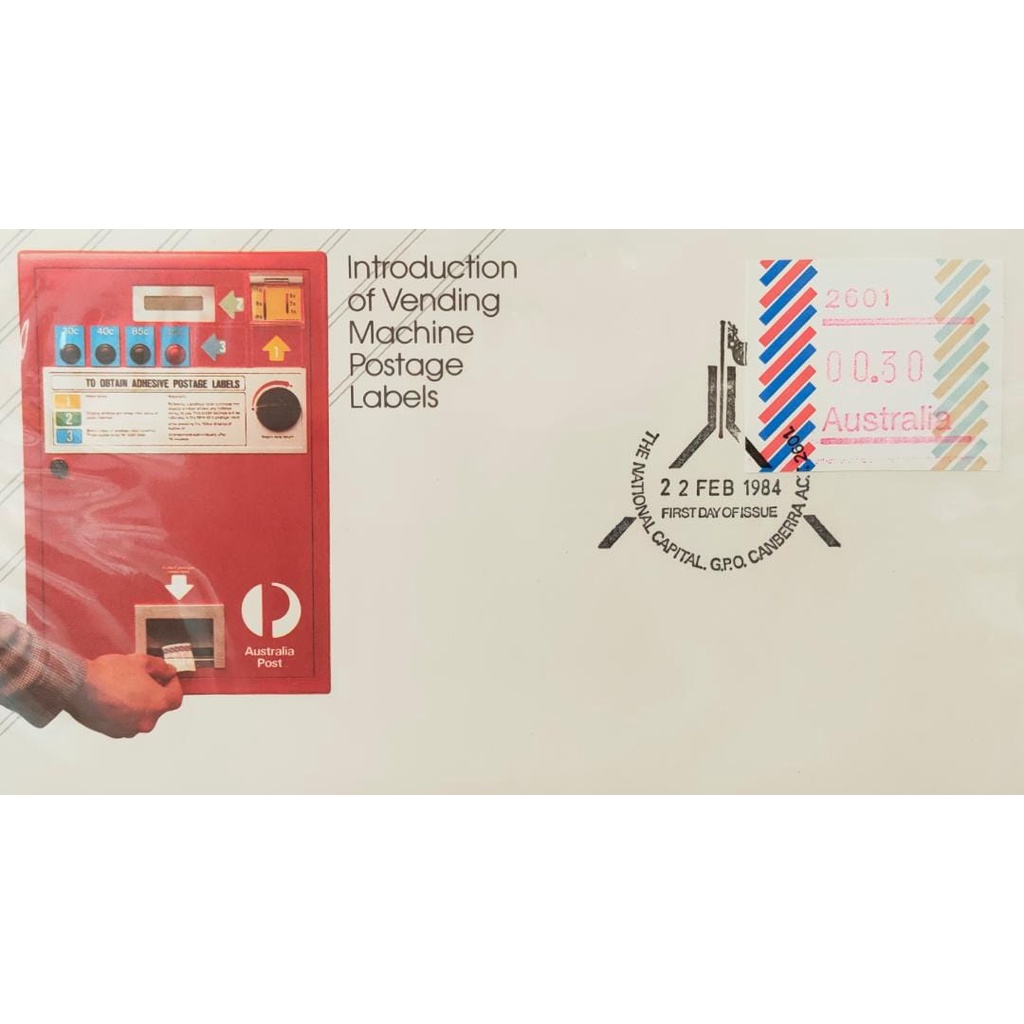 AUSTRALIA, FIRST DAY COVER, INTRODUCTION OF VENDING MACHINE POSTAGE ...
