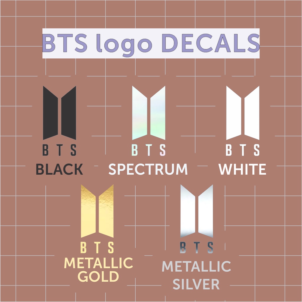 BTS LOGO HOLO DECALS STICKER for FLASK CAR TUMBLER PHONE MUG LAPTOP ...