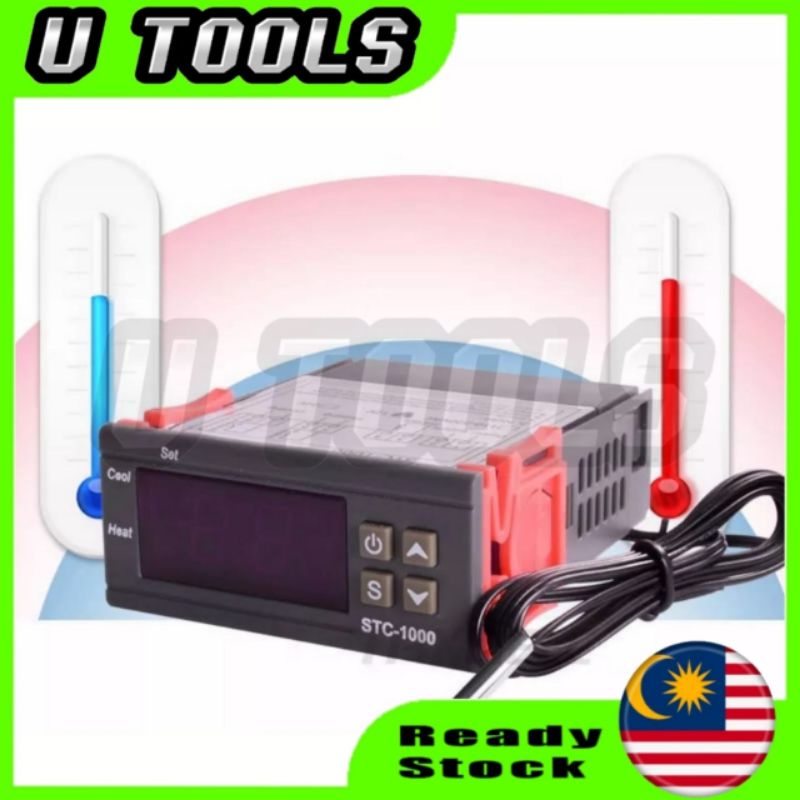 Digital Temperature Controller STC-1000 Thermostat Thermoregulator incubator Relay Heating ...
