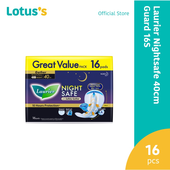 Laurier Nightsafe 40cm Guard 16S | Shopee Malaysia