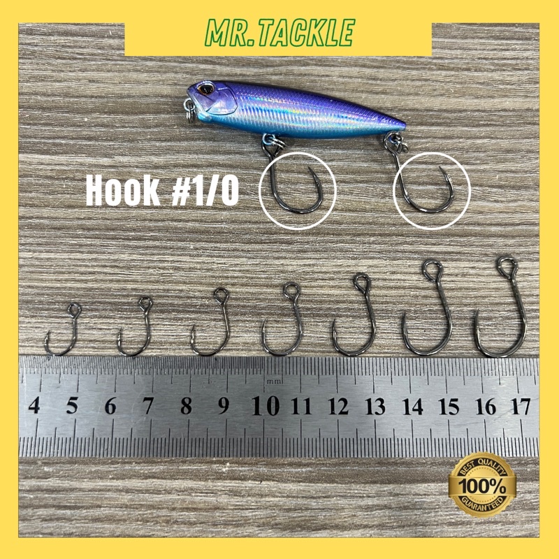 5PCS HK022 Mata Kail Minnow Single Hook High Carbon Steel Fish Hook ...