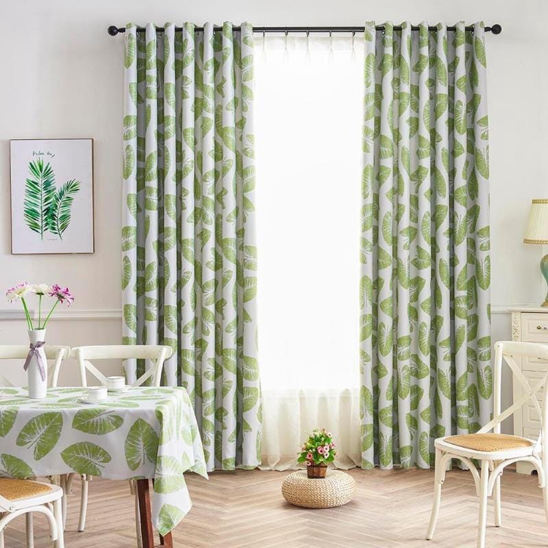 [3 Color] Langsir Tebal Corak Daun / Leaf Blackout Thick Curtain ...