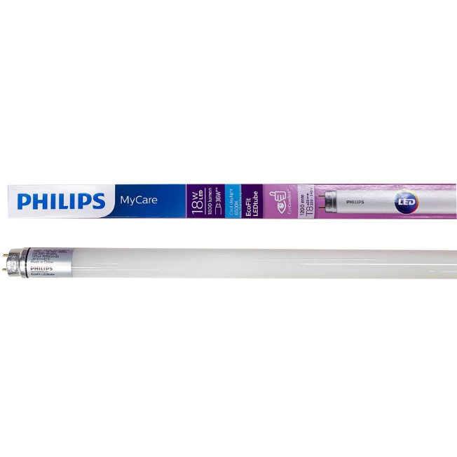 20PCS x Philips Ecofit LED tube 4ft 18W Daylight / MENTOL PANJANG LED ...