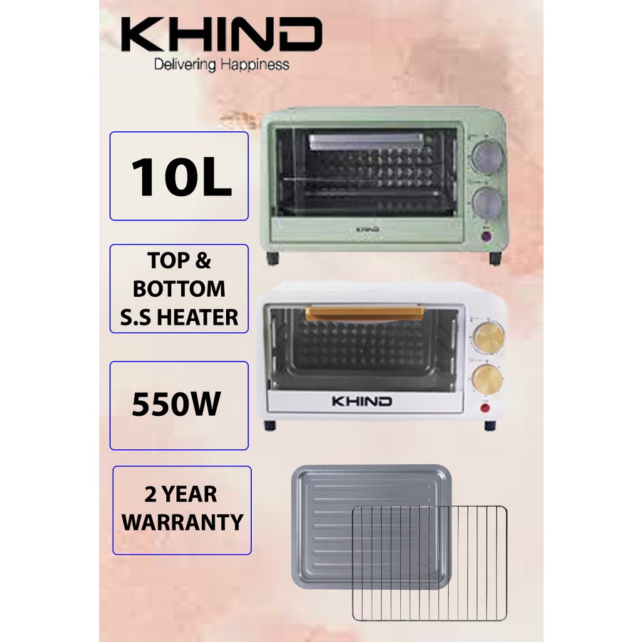 Khind 10L Mini Electric Oven (Fast Heat) | OT10 (Pembakar Roti Oven ...