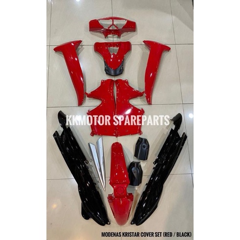 MODENAS KRISTAR BODY SET COVER SET M-SEKI LOCAL SILVER-BLACK-RED-BLUE ...