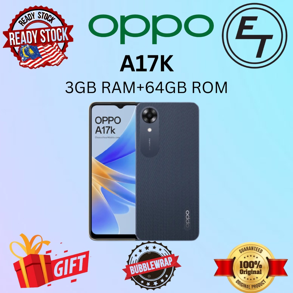 🔥OPPO A17K🔥【3GB RAM/64GB ROM】🎁Free Gift 🎁 MySet🔥 | Shopee Malaysia