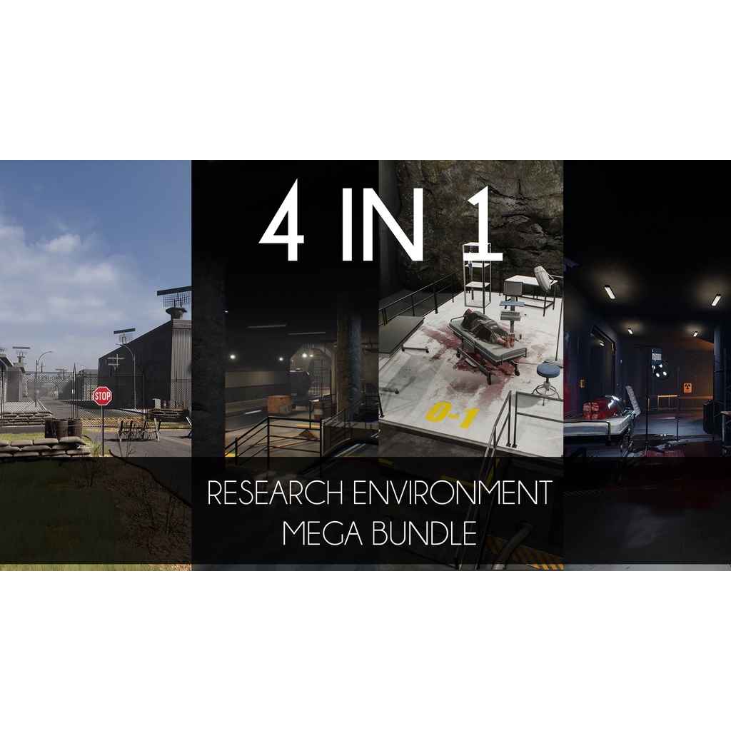 🔥HOT🔥UNREAL ENGINE 4 [ ASSET ]-4 IN 1 Modular Research Facility / Mega ...