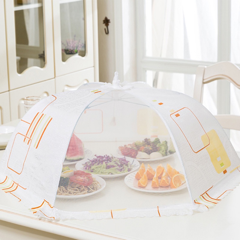 FOLDING Net Food Cover Tudung Saji Boleh Tutup Tudung Saji Boleh Lipat Umbrella Style Food Cover ...