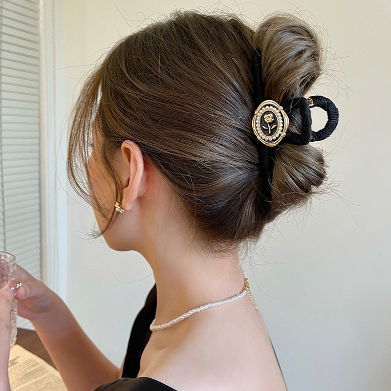2022 Vintage ins Simple Back Head Hair Grab | Shopee Malaysia