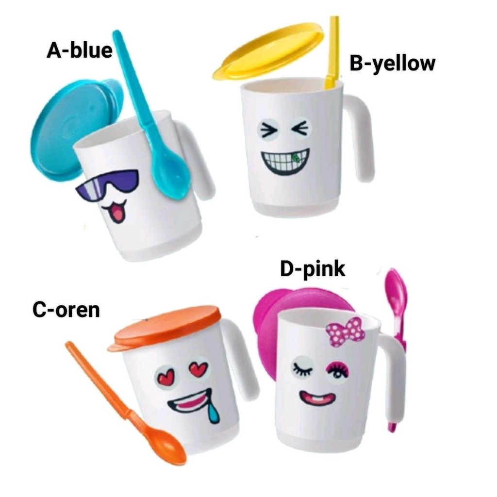 TUPPERWARE Illumina Mugs (1) 350ml with Spoon - LIMITED EDITION-sticker ...