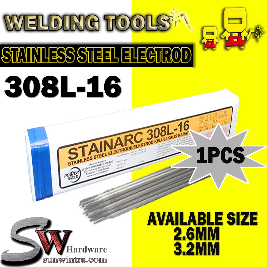 SW HARDWARE WELDING ELECTROD 308L-16 STAINLESS STEEL 1PCS | Shopee Malaysia