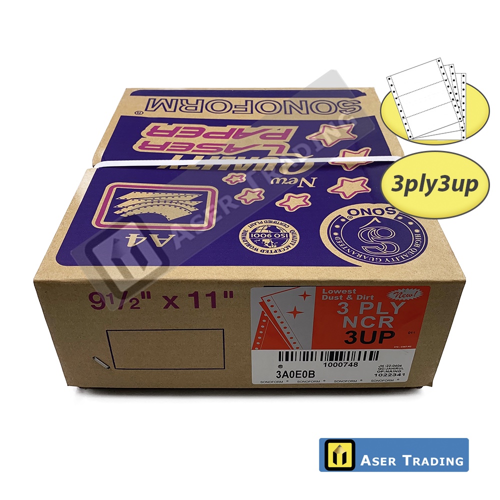 SONOFORM COMPUTER FORM - 3 PLY 3 UP NCR (300FANS) | Shopee Malaysia