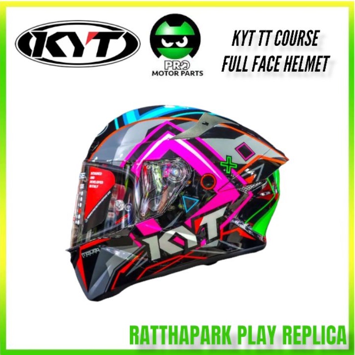 KYT TT COURSE HELMET Ratthapark Play replica FULL RACE HELMET KYT FULL ...