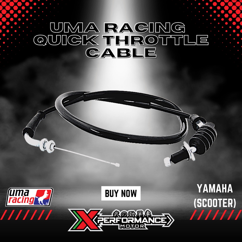 (READY STOCK) UMA RACING QUICK THROTTLE CABLE YAMAHA (SCOOTER) 02Q00050 ...