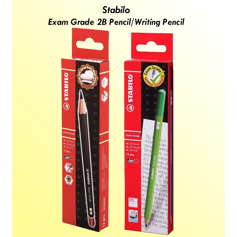 Stabilo- Exam Grade 2B Pencil - 12pcs/box | Shopee Malaysia