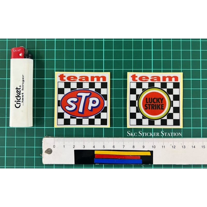 Team STP / Team Lucky Strike Sticker Printing Reflective & Laminated # ...