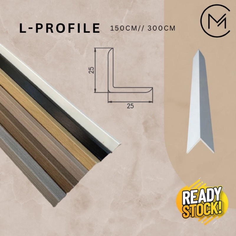 【Ready Stock • Harga Kilang】PVC L -PROFILE 25mm x 25mm // L: 150mm ...