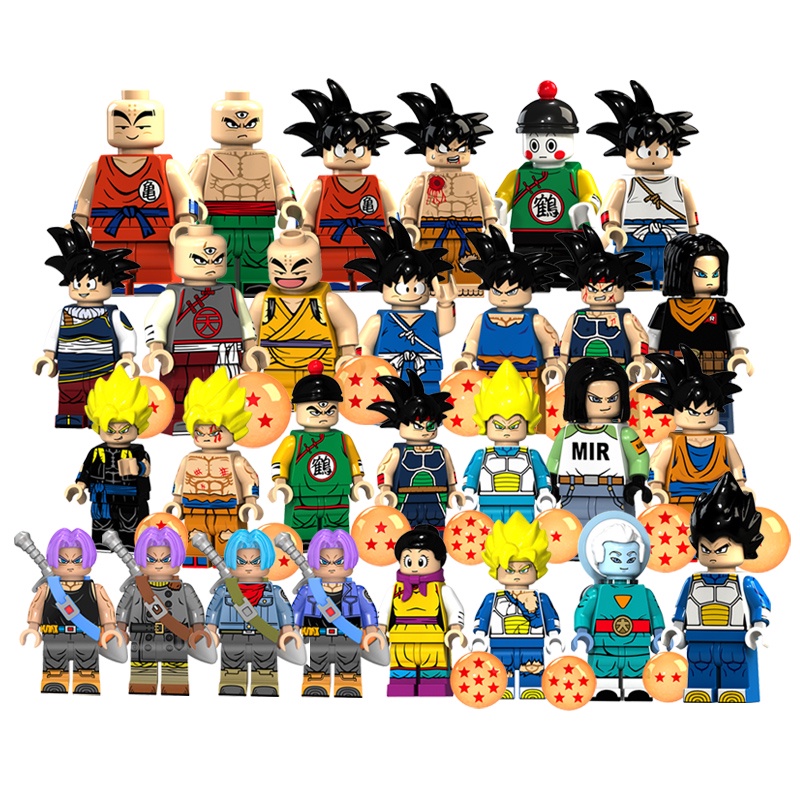 DBZ Blocks Model Goku Vegeta Dragon Mini Plastic Ball Japanese Anime ...