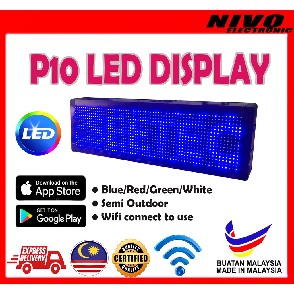 SIGNBOARD P10 LED DISPLAY 2 FEET SEMI OUTDOOR LED SIGNBOARD - MOBILE PC ...
