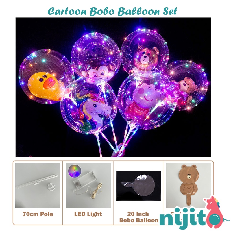 Nijito - Foil Ballon Transparent Balloon Belon Transparent Bouquet ...