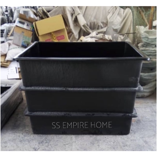 NEX 4 x3x3 Black White Fiberglass Fish Tank Water Pond Aquarium Heavy ...