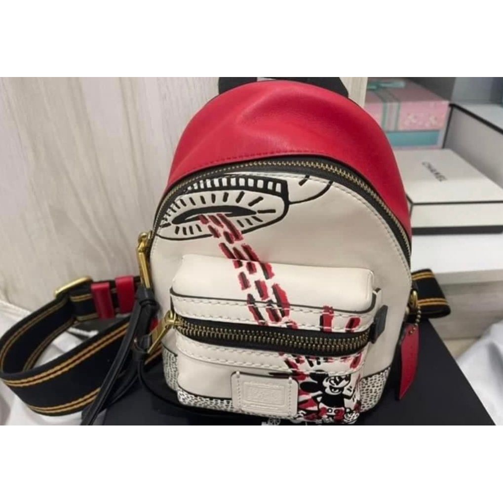 Coach limited edition mickey mouse X collab keith haring | Shopee Malaysia