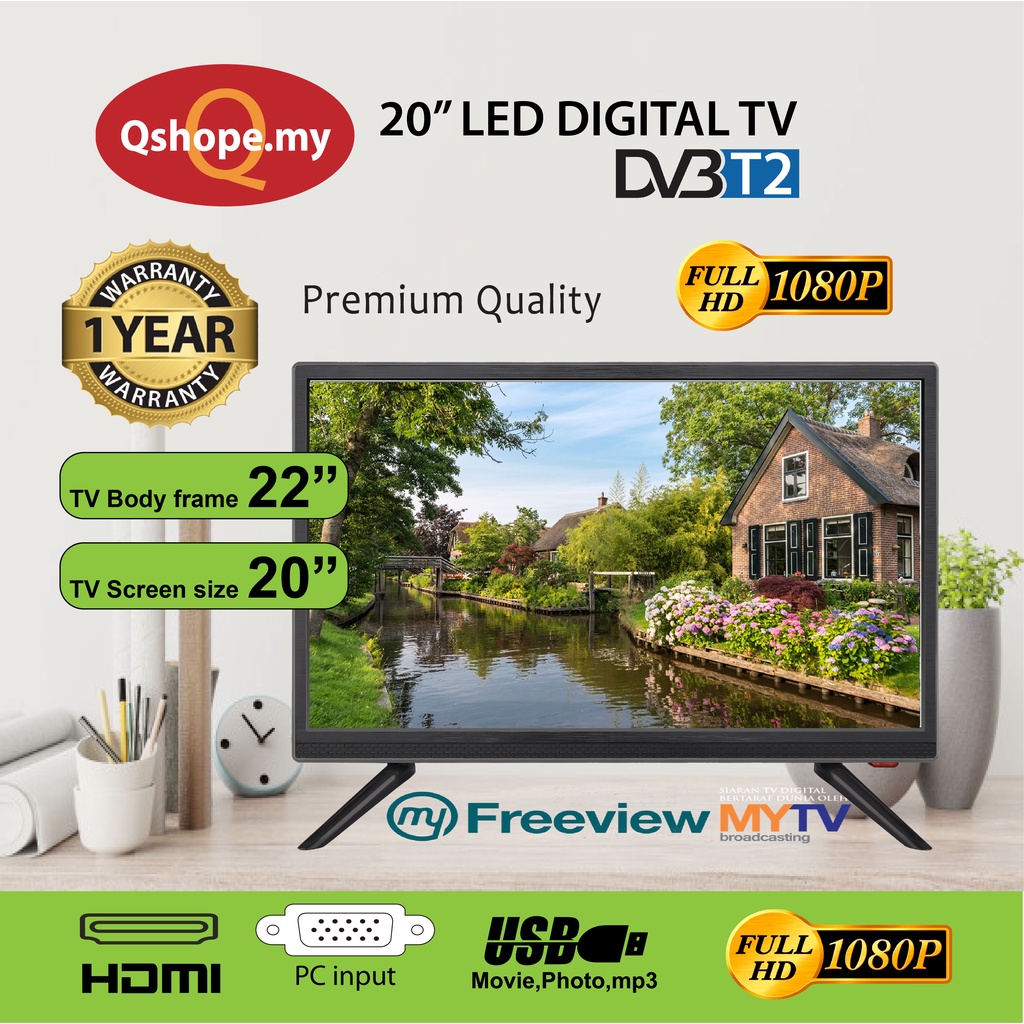 20" INCH LED TV built-in MYTV | Shopee Malaysia
