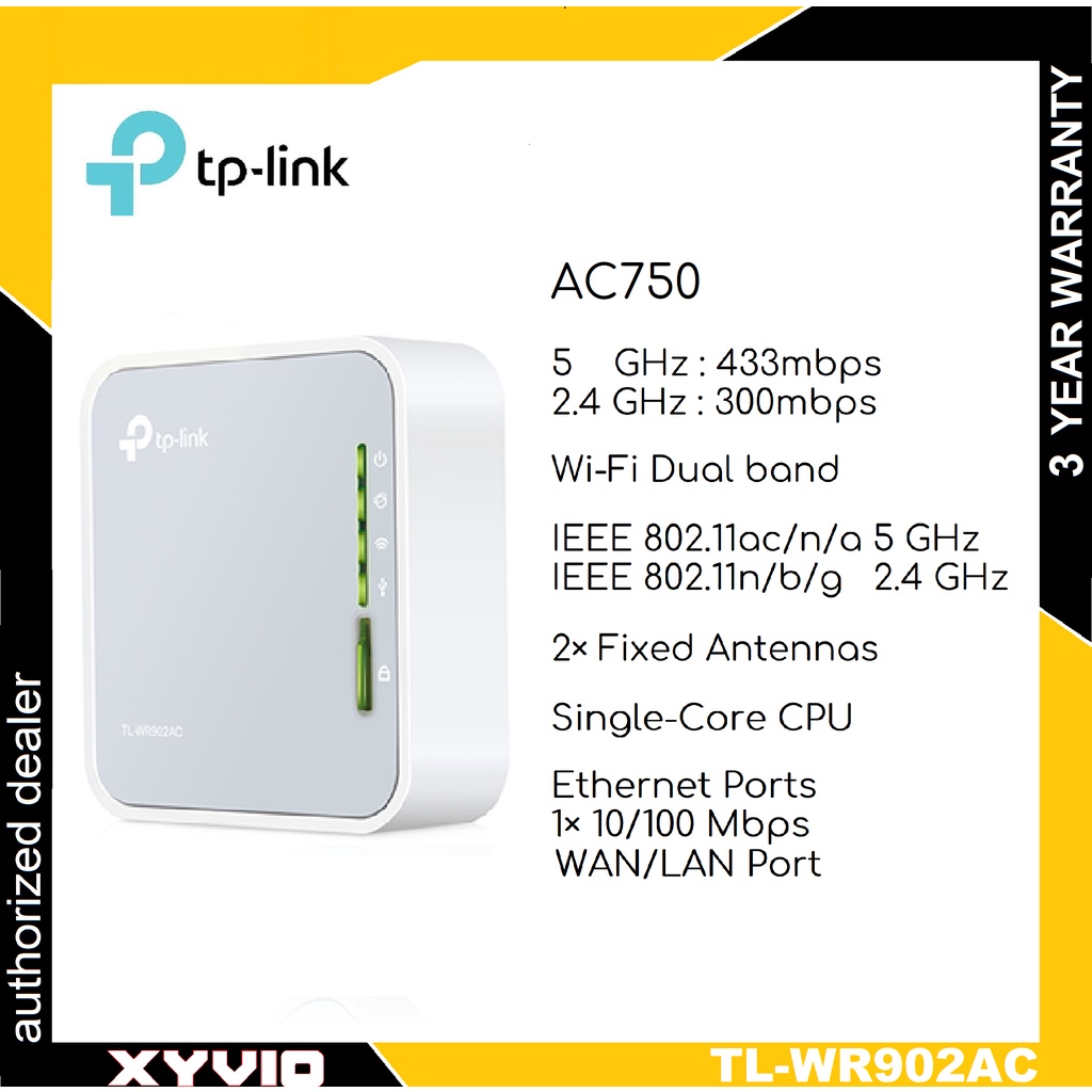 TP-LINK Mini Pocket Router TL-WR902AC AC750 Wireless Travel Router ...