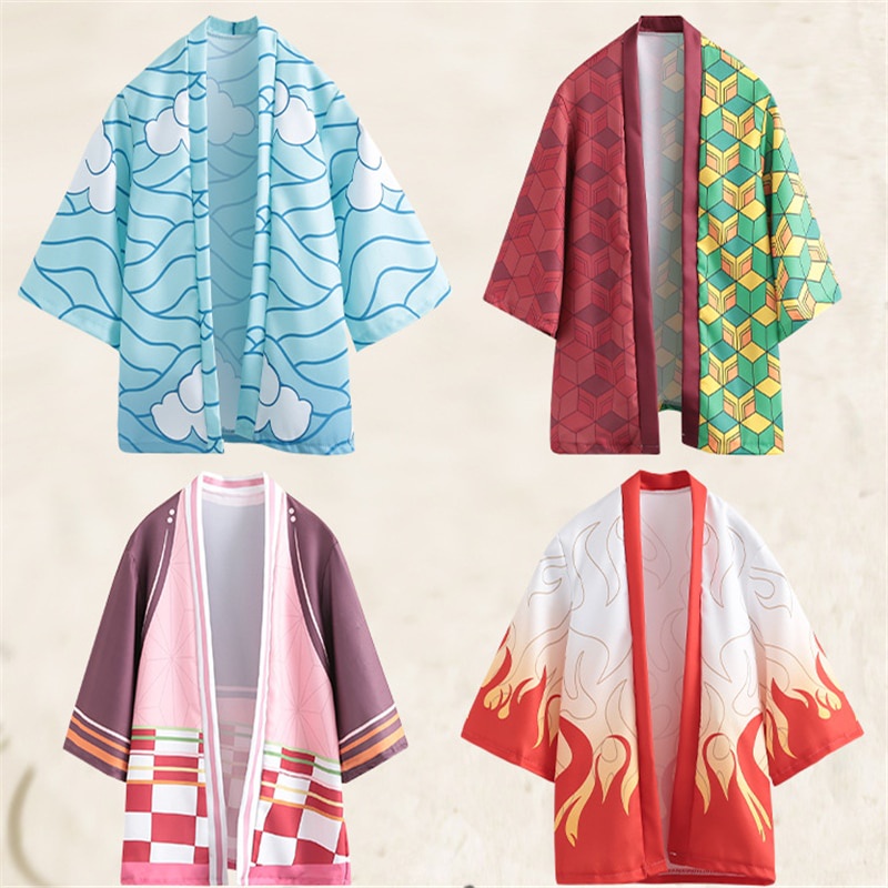 Demon Slayer Cosplay Costume Cloak Tanjiro Shinob Kyoujurou Jackets ...