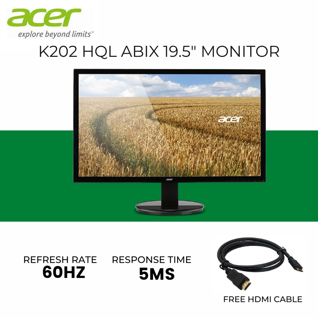 acer K202 19.5" HD LED MONITOR K202HQL abi | Shopee Malaysia