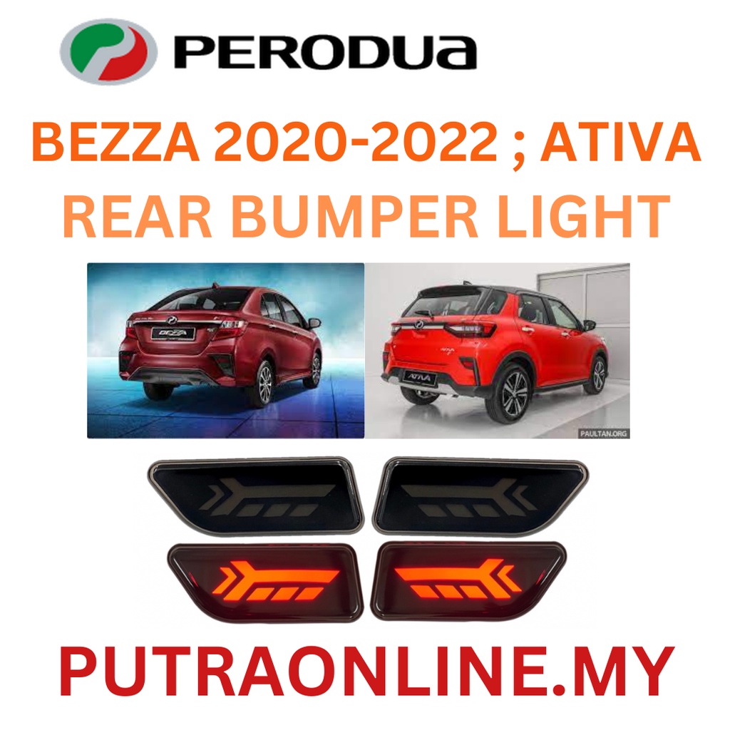 PERODUA BEZZA ATIVA REAR BUMPER LIGHT REFLECTOR RUNNING LIGHT RED SMOKE ...