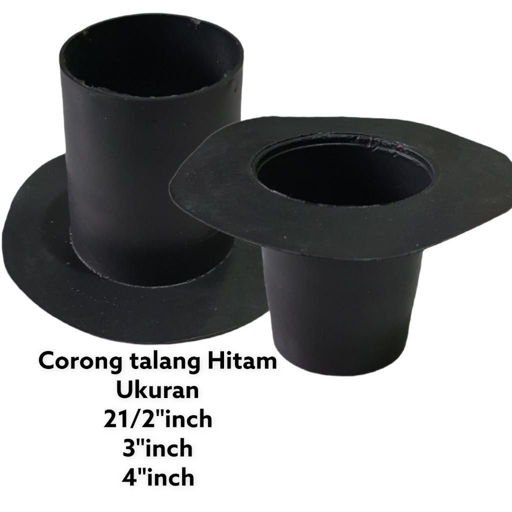 HITAM Black Round Gutter Funnel 21/2"inch - 3"inch - 4"inch/water ...