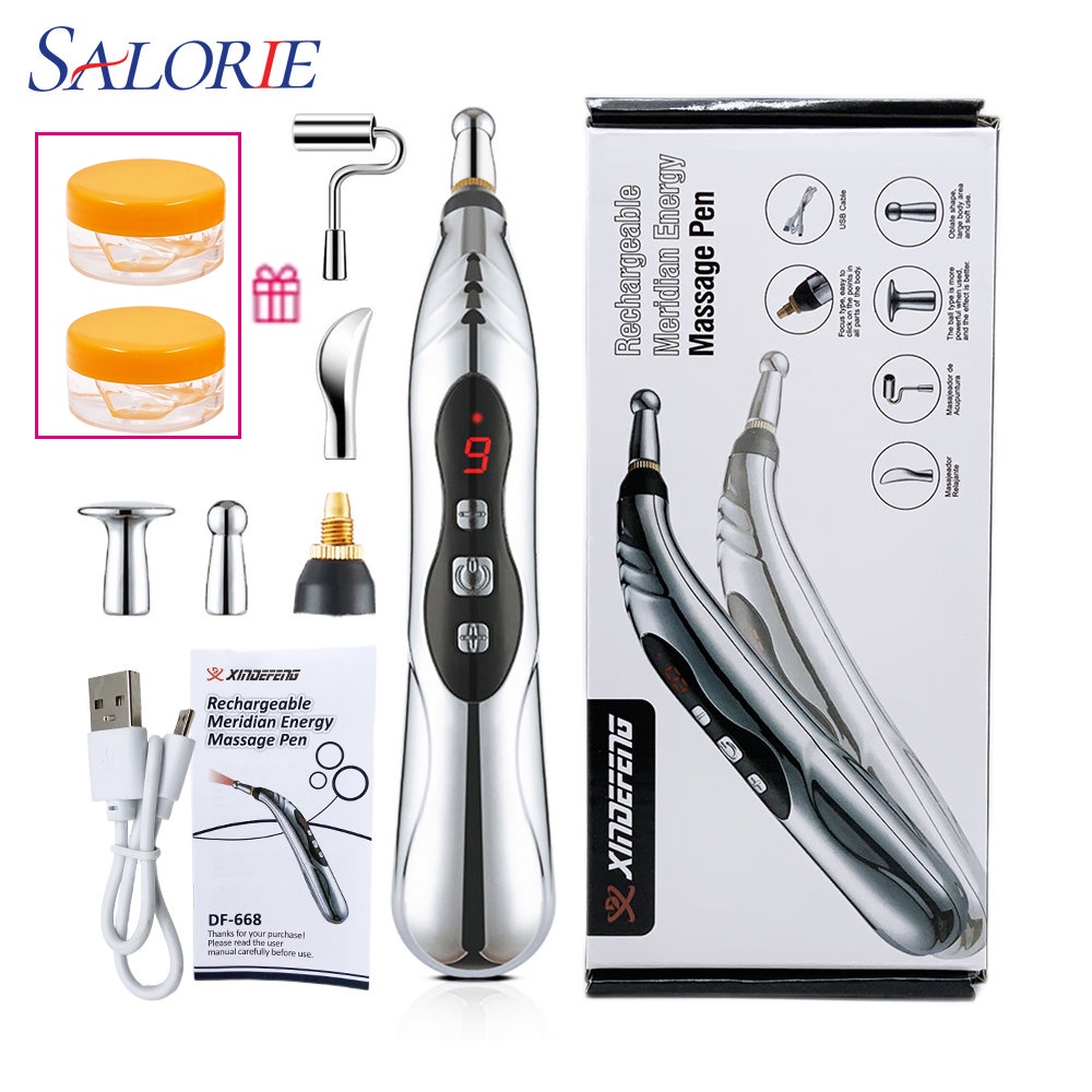 Salorie Electronic Acupuncture Pen Point Massager Electric Meridian Pen ...