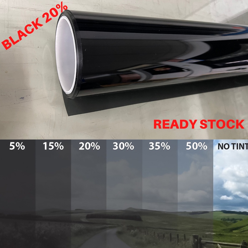 Tinted Black 20%/ Tinted Cermin Rumah/ Tinted Building/ Tinted Hitam ...