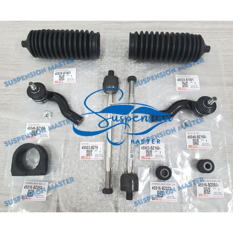 STEERING REPAIR KIT(STEERING BUSH SET/COVER/RACK END/TIE ROD) - PERODUA ...