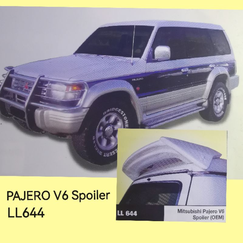 Pajero V6 OEM Spoiler LL644 Fiberglass Material Without Paint | Shopee Malaysia