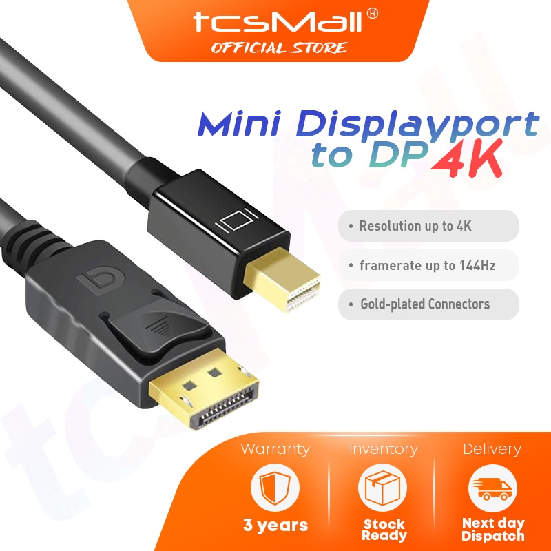 Mini DP to DisplayPort Cable - 4K High Speed HDCP2.0 ThunderBolt ...